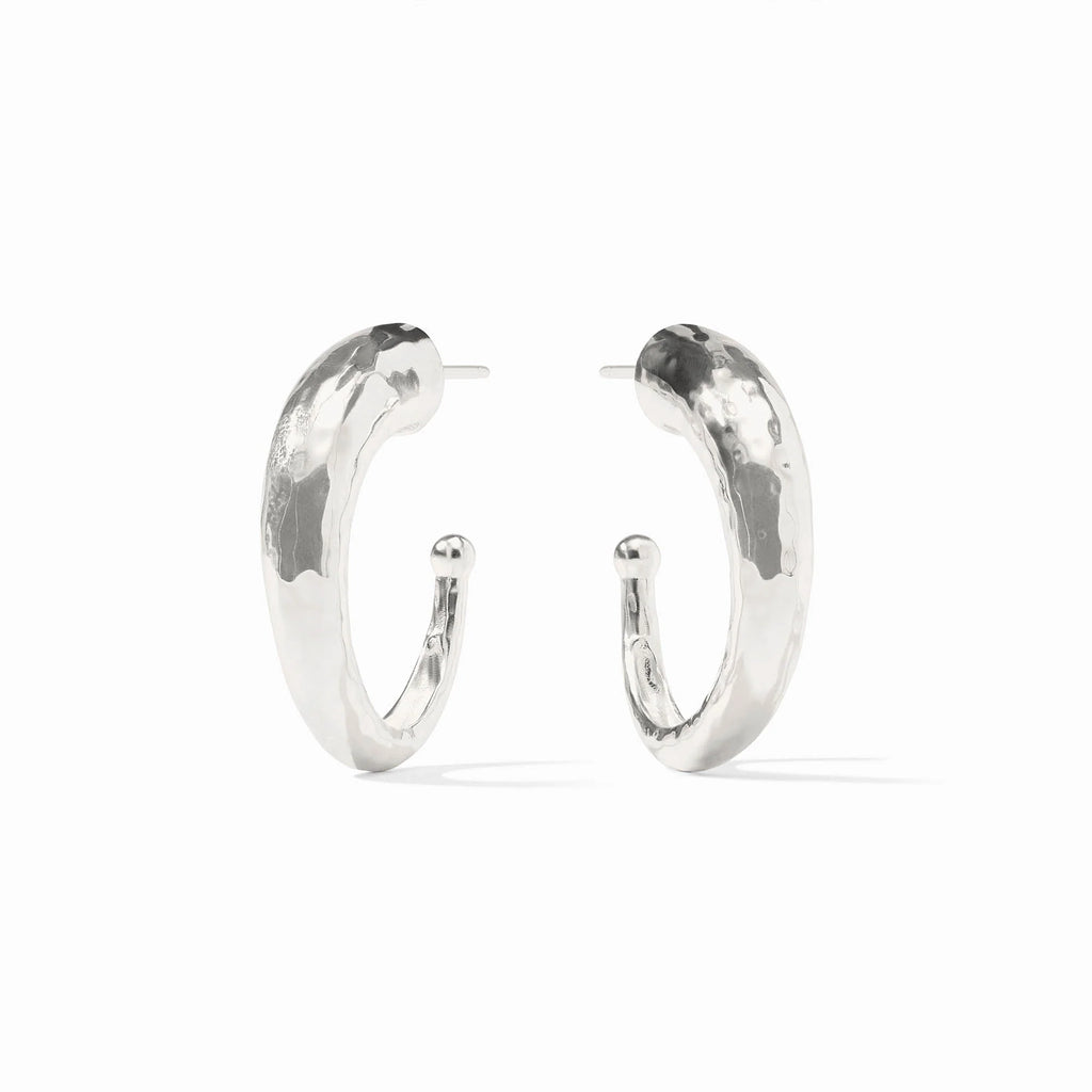 Hammered Hoop M - Silver – Monkee's of Blowing Rock