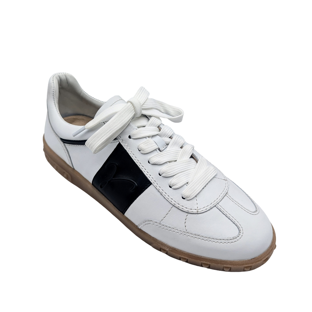 Palila Sneaker - White/Black Stripe – Monkee's of Blowing Rock